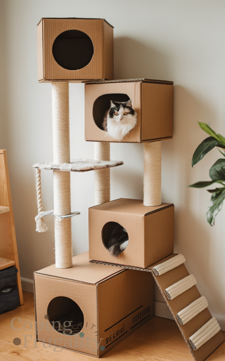16 Best Cat Tree Ideas on a Budget Using Recycled Materials - Coping ...
