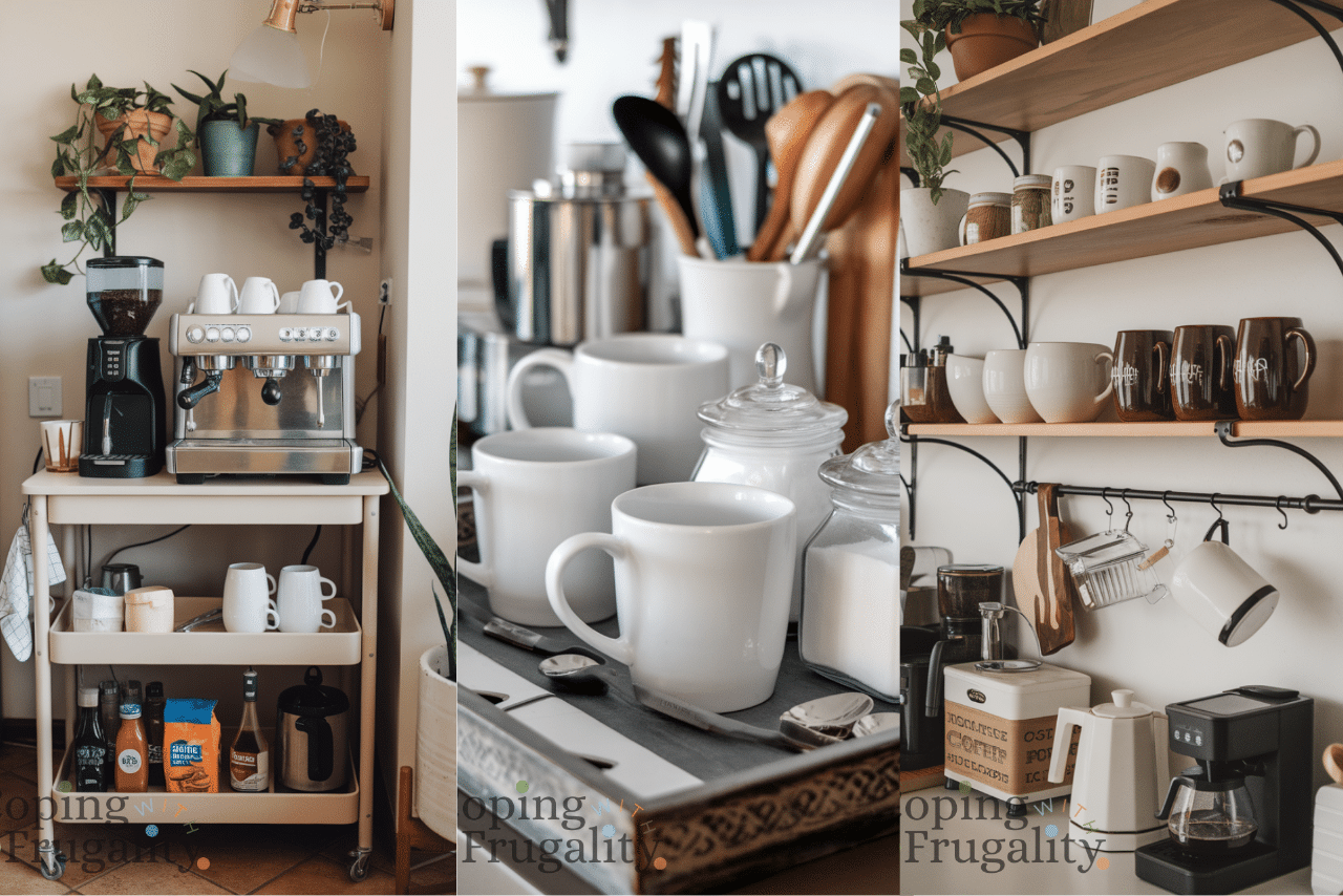 Best & Easy Kitchen Coffee Station Setup on a Budget - Coping With ...
